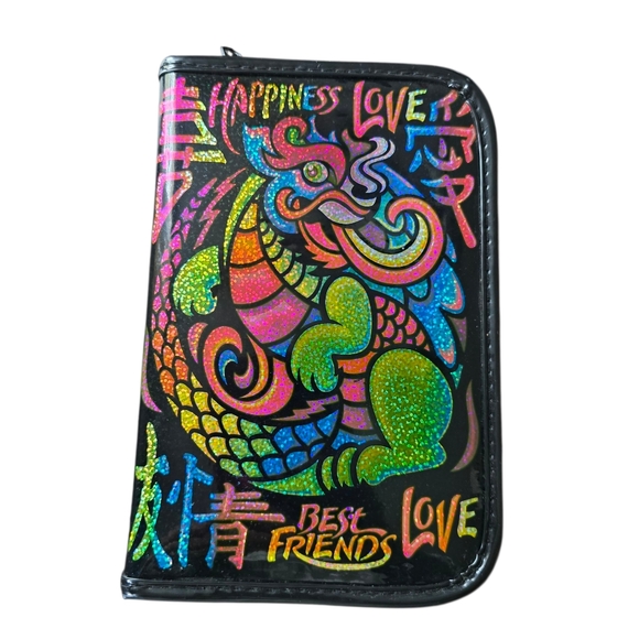Lisa Frank | Office | Vtg Lisa Frank Dragon Happiness Love Zippered ...